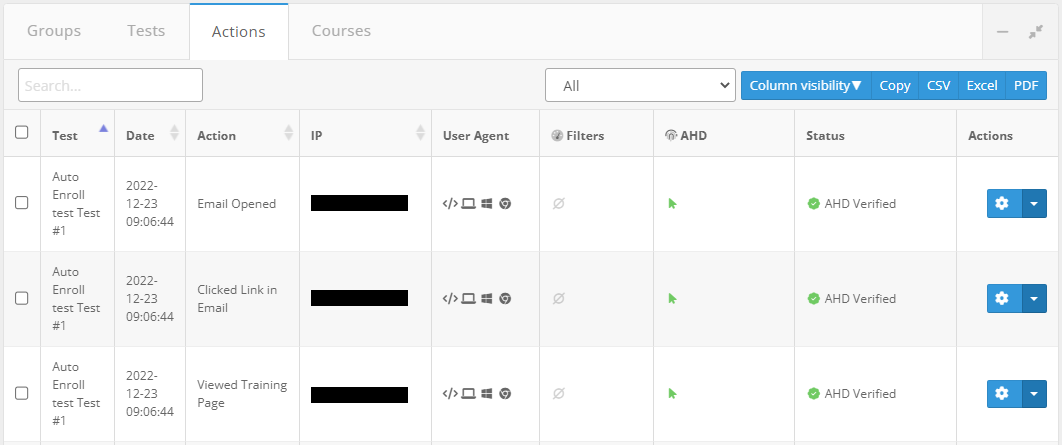Target Details – Support Center