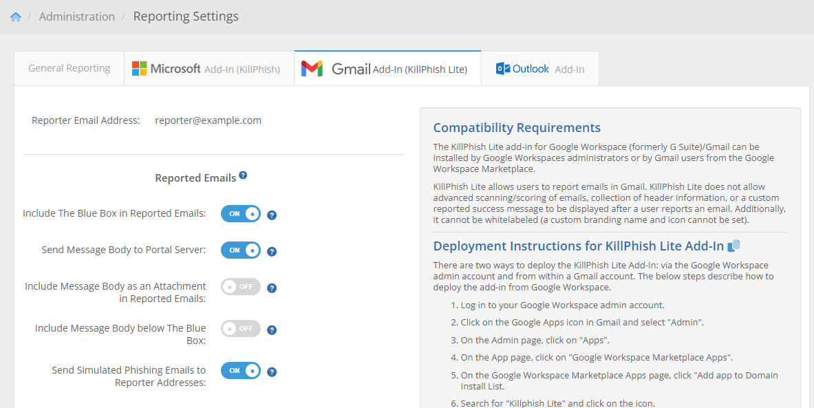 Gmail Add-In (KillPhish Lite) – Support Center