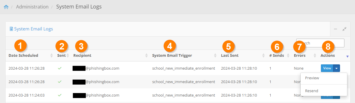 Logs – Support Center