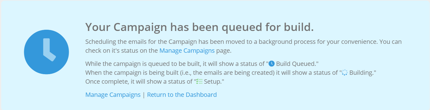 Create Campaign – Support Center