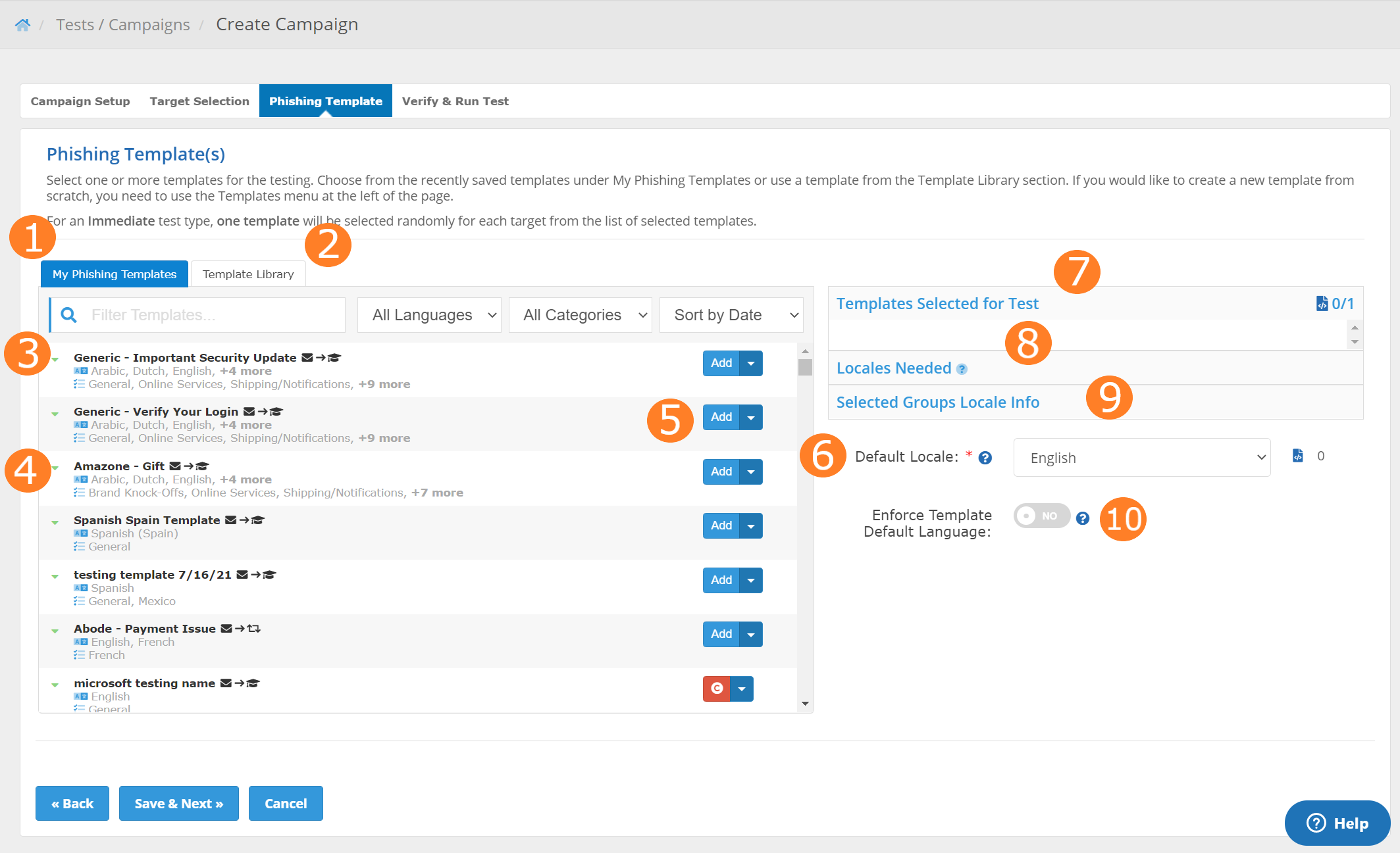 Create Campaign – Support Center