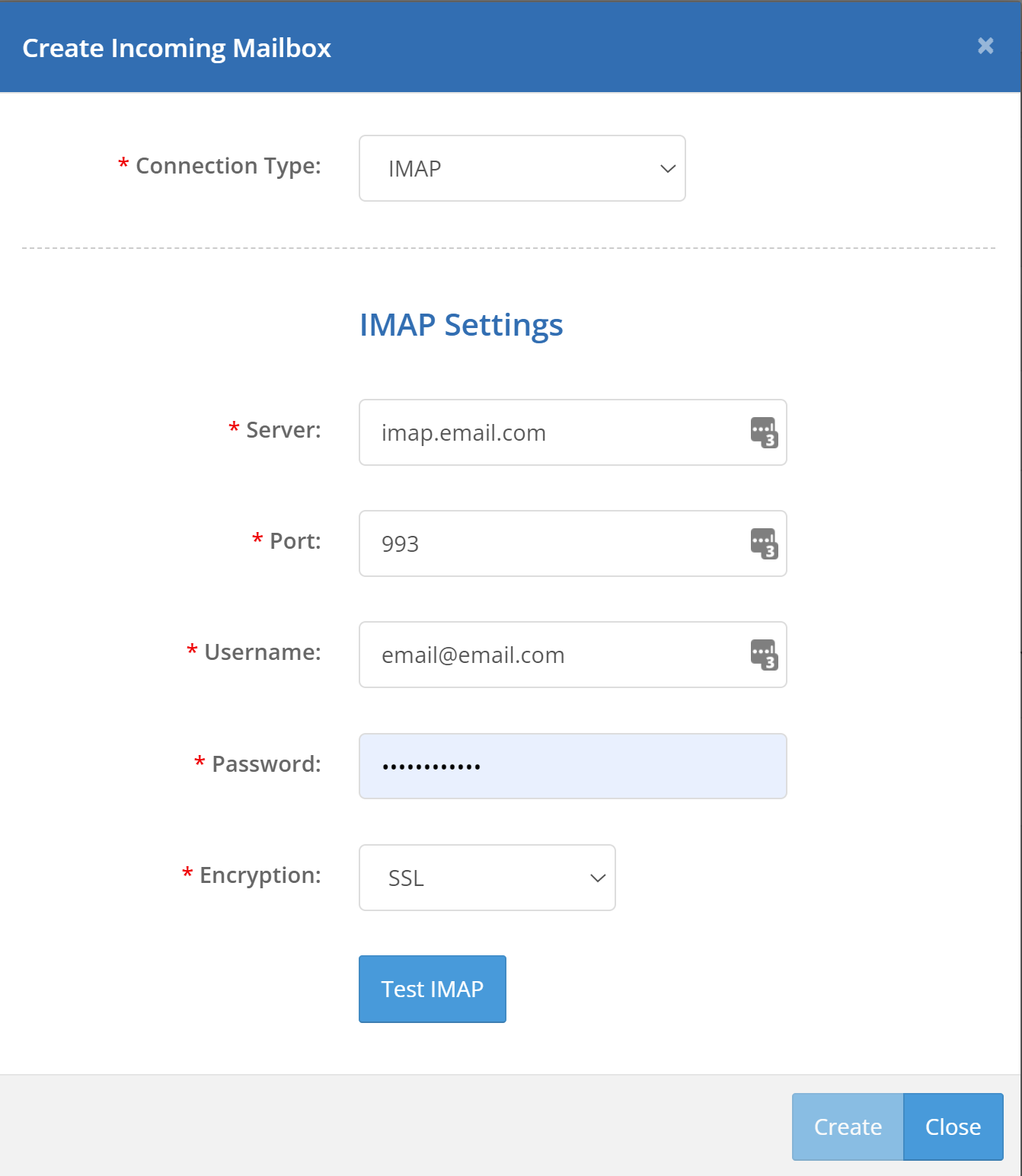 Mail Settings – Support Center